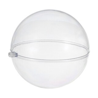 Plastic Ornaments Ball, Craft Ball Clear 3.54" with Hook Pack of 6 ...