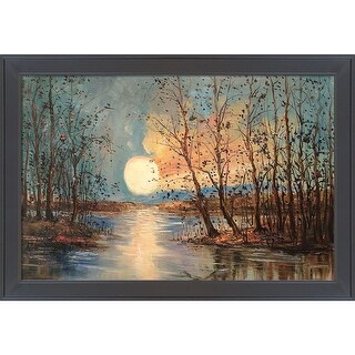 La Pastiche Moon (Reflections) Reproduction with Gallery Black, 28" x ...
