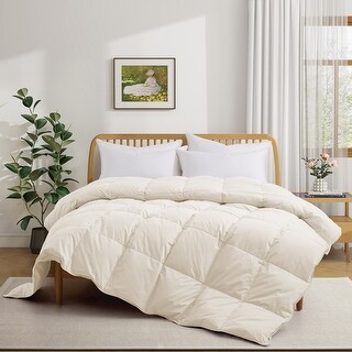 All Season Medium Warmth Organic Cotton Down Feather Comforter Duvet ...