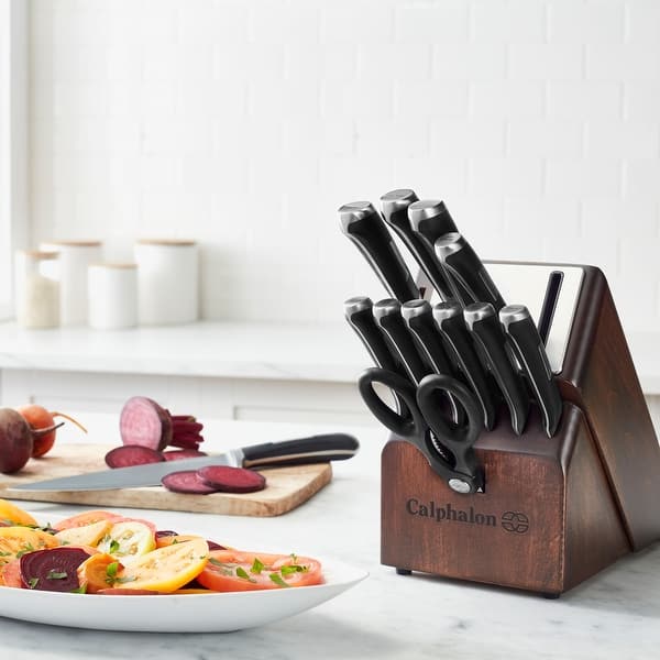 Calphalon Better Tier Precision 13-Piece Knife Set - 14L x 10.3L x 6.5W ...
