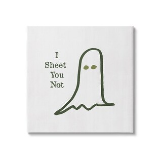 Stupell I Sheet You Not Ghost Canvas Wall Art, Design by Lauren Rader ...