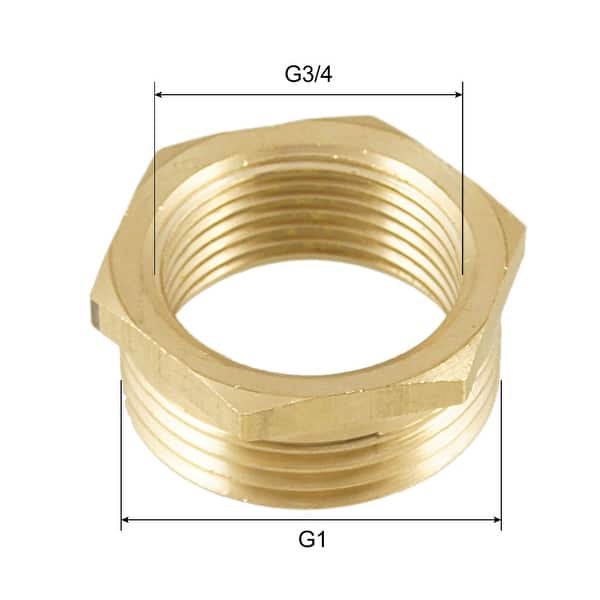 G1 Male to G3/4 Female Hex Thread Bushing Piping Connector Adapter ...