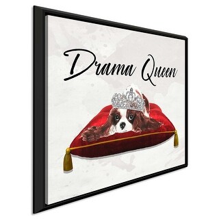 "Drama Queen Charles Cavalier" by Jodi Print on Floating Frame - Bed ...