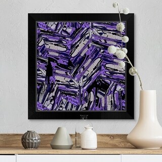 "Purple Drip Sections II" Black Framed Print - Bed Bath & Beyond - 30181947