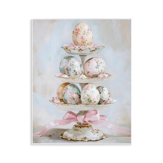 Stupell Pastel Coquette Easter Eggs Wall Plaque Art Design By Arlington ...