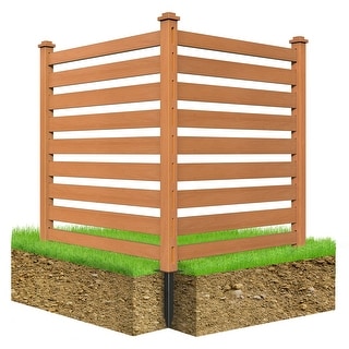 Moasis Plastic Wood Outdoor Patio Barrier Fence Panel Privacy Screen ...