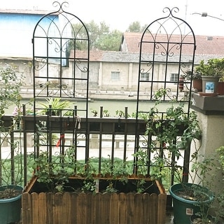 2 Pack Metal Garden Trellis Rustproof Trellis - Bed Bath & Beyond ...
