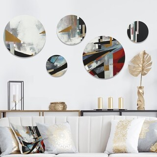 Designart "Beyond Nature IV" Abstract Landscape Mutlipanel Metal Wall ...