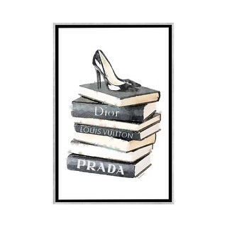 iCanvas "Tall Stack Of Fashion Books With Heels" by Amanda Greenwood ...