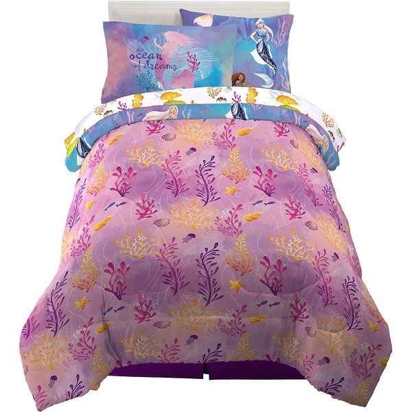 Disney's The Little Mermaid Kids Bedding Super Soft Comforter Set - Bed ...