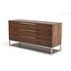 Modrest Heloise Contemporary Walnut & Stainless Steel Dresser - Bed ...