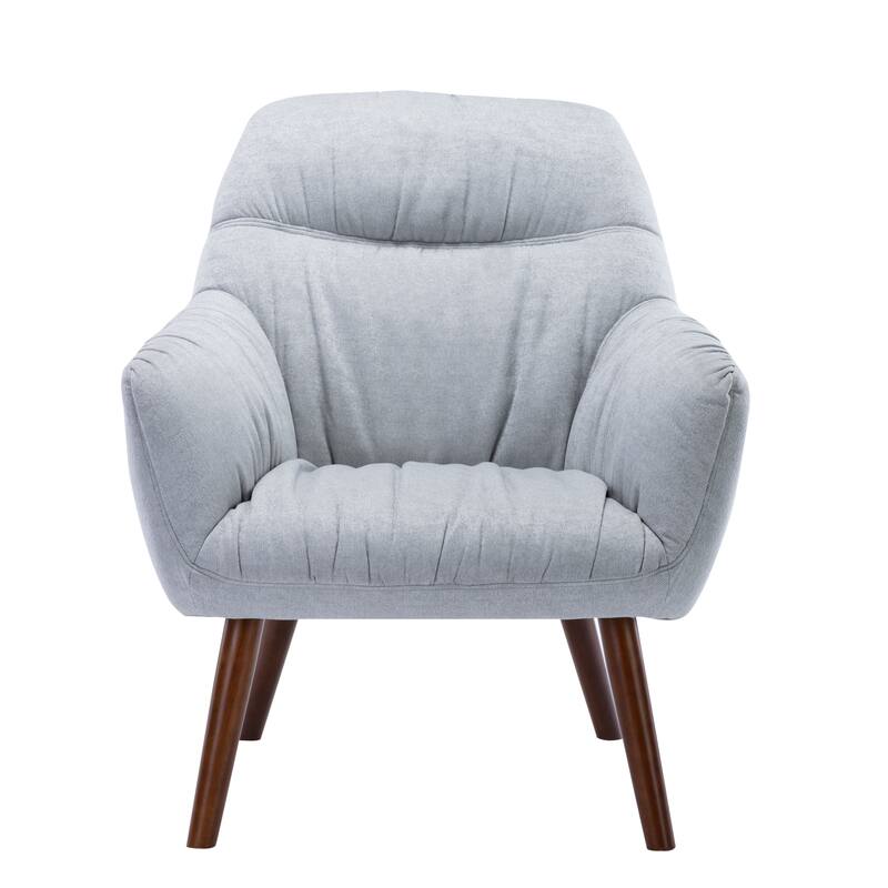 Corvus Cumbria Mid-century Linen Arm Chair - Overstock - 34197830