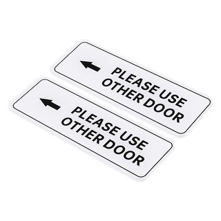 2Pcs Please Use Other Door Sign Acrylic Adhesive Door Sticker, White ...