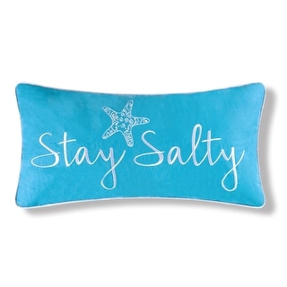 12" x 24" Stay Salty Embroidered Pillow - Bed Bath & Beyond - 38278030