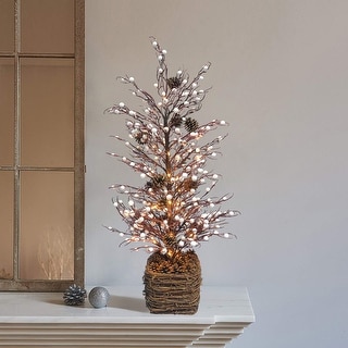 30" Tabletop Twig Tree with Vine Base - White Berry - Bed Bath & Beyond ...