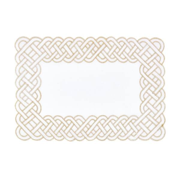 Braid Embroidered Design Table Placemats (Set of 4) - Bed Bath & Beyond ...