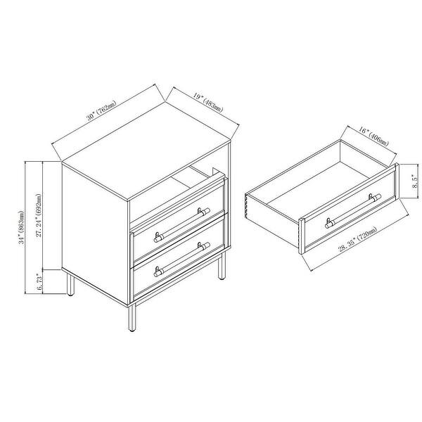Hopper Studio Sophia River Grey 3-drawer Dresser with Rattan Accents ...