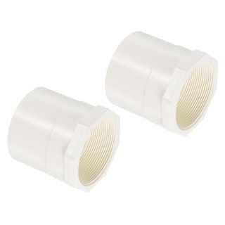 2Pcs 2.95" G2-1/2 Female Pipe Fitting Hose Adapter Pipe Coupler White ...