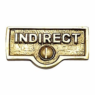 Brass INDIRECT Name Signs Labels Switch Plate Tags Renovators Supply ...