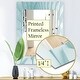 Designart 'Light Blue Waves 3' Modern Mirror - Printed Wall Mirror ...