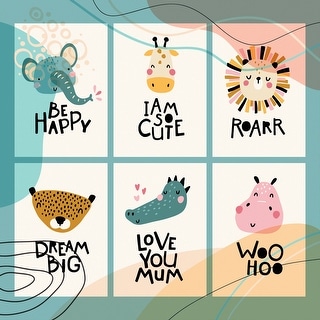 Fine Art Studio "Animal Grams 505" by R Bolokofsky Gallery Wrap Canvas ...