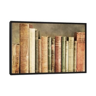 iCanvas "Old Books On A Shelf" by Tom Quartermaine Framed Canvas Print ...
