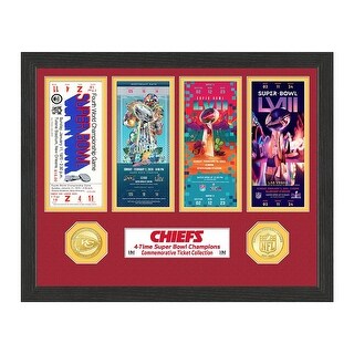 Kansas City Chiefs Super Bowl Championship Ticket Collection - 12" x 15 ...