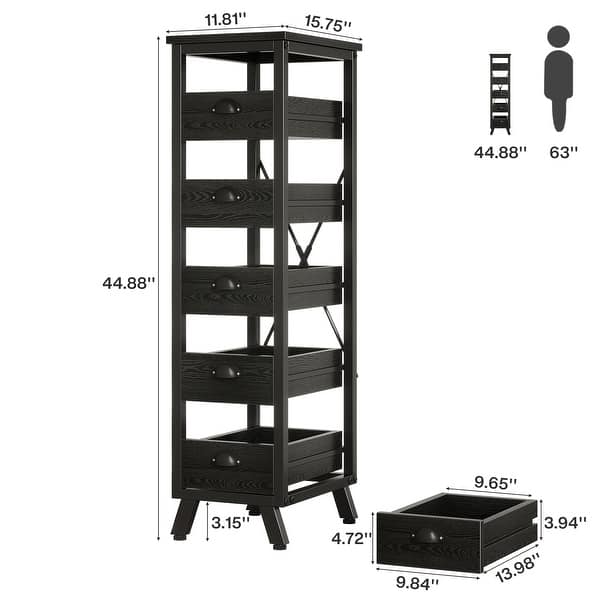 black vegetable rack