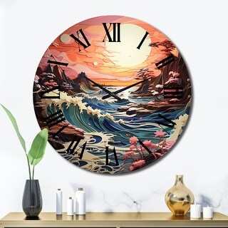 Designart "Coastal Seashore Serenade Papercut" Nautical & Beach ...