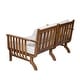 Christopher Knight Home - Ethan Outdoor Loveseat Acacia Wood Frame Mid ...