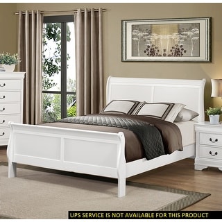 Classic White Eastern Platform Bed, Traditional Design Bedroom ...
