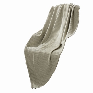 Nyx King Size Ultra Soft Cotton Thermal Blanket, Textured Feel, Beige ...