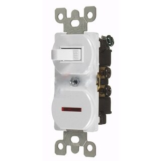 15 AMP Rectangle White Electrical Switch and Outlet Plastic-Aluminum ...