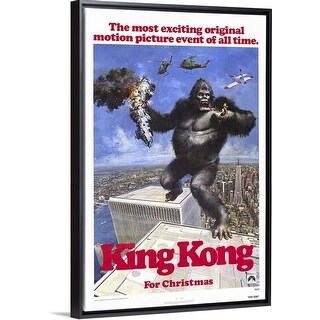 "King Kong (1976)" Black Float Frame Canvas Art - Bed Bath & Beyond ...