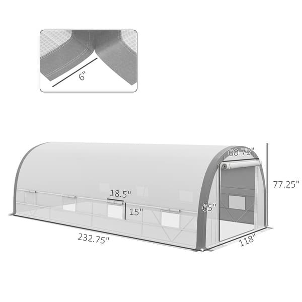 Greenhouse with Zippered Roll Up Mesh Door, 8 Mesh Windows - Bed Bath ...