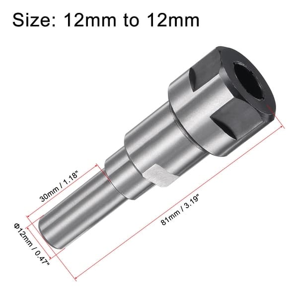 12mm to 12mm Router Collet Extension Rod Converter Adapter for ...