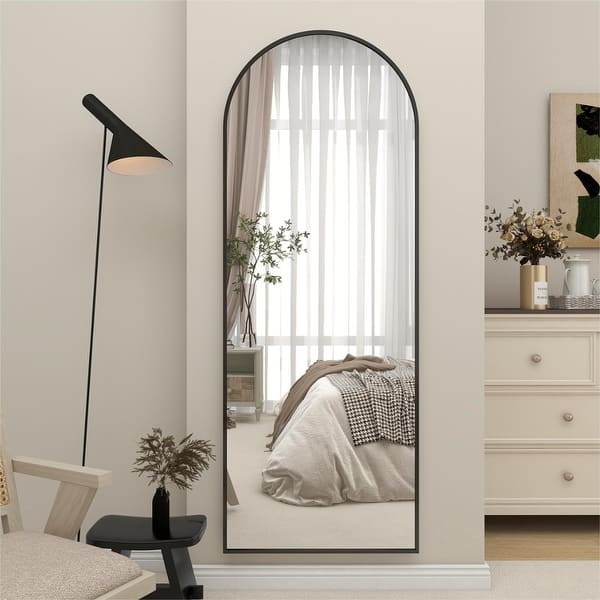 Arched Wall Mounted Full Length Mirror Large Standing Mirror - On Sale - Bed Bath & Beyond ...