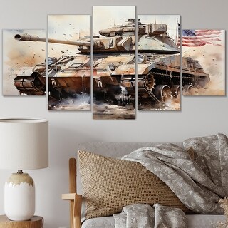 Designart "Military Tank I" Army Metal Wall Décor Set - Bed Bath ...