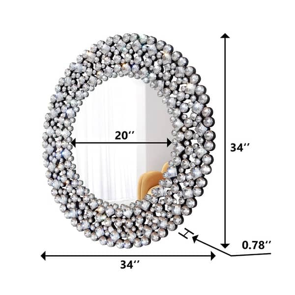 Crystal Accent Round Wall Mirror - Bed Bath & Beyond - 37291554