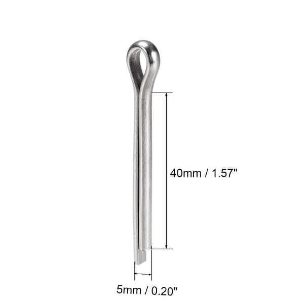 Split Cotter Pin - 304 Stainless Steel 2-Prongs Silver Tone 5Pcs - Bed ...