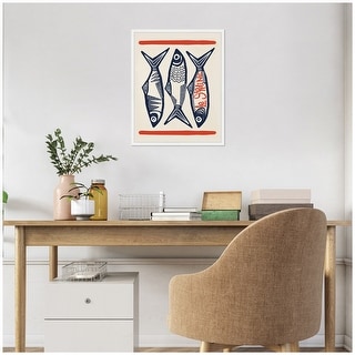 Kate and Laurel Le Sardine by Alicia Bock Framed Canvas Wall Art Print ...