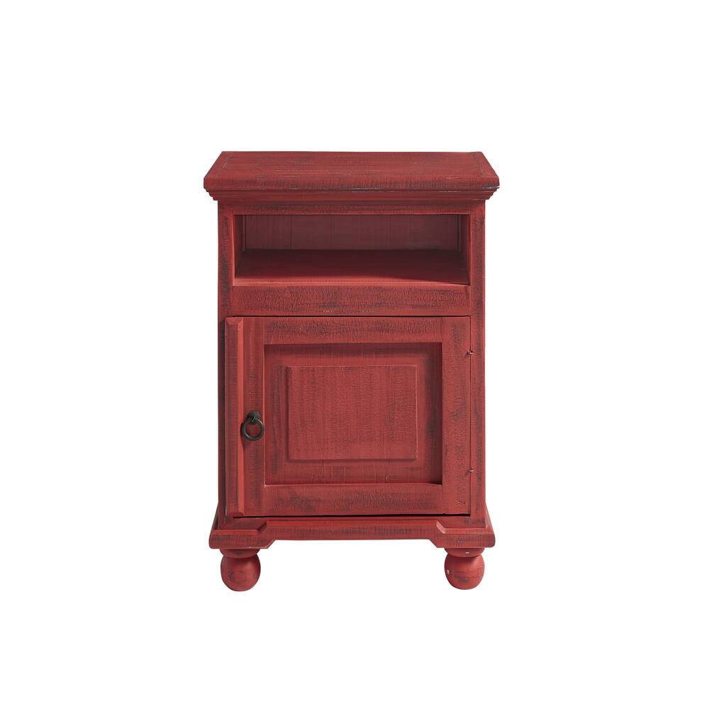 Nightstand - Rustic Red - Overstock - 34149347