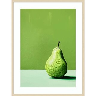 Pear by Andreas Magnusson Wood Framed Wall Art Print - Svelte Natural ...