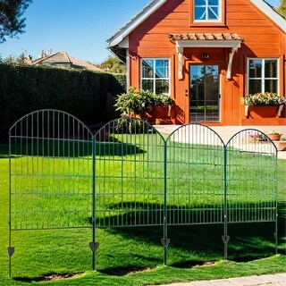 Garden Rust-Resistant 4 Pack Steel Fence Panels - Bed Bath & Beyond ...