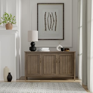 WYNDENHALL Rowan SOLID WOOD 60 inch Wide Contemporary Wide Storage ...