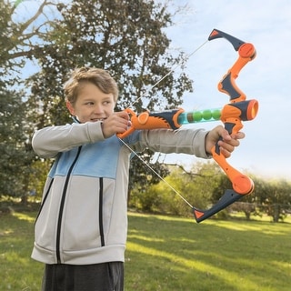 Hearthsong Air Blaster Kids Safe Archery Set with Bow and 12 Soft Foam ...