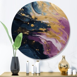 Designart "Purple And Blue Movements In Paint I" Abstract Painting ...