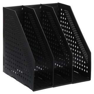 Collapsible Magazine File Holder, 3 Compartment Desktop Organizer - 3 ...