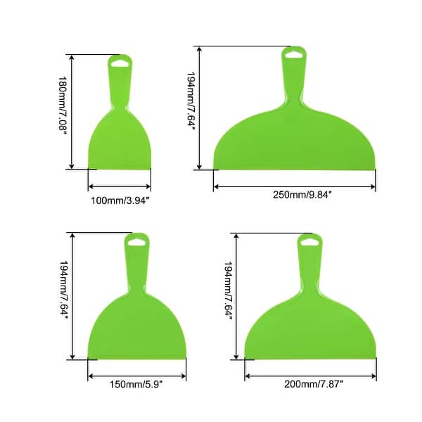 Putty Scraper Set (4", 6", 8", 10") Flexible Plastic Putty Knives for ...