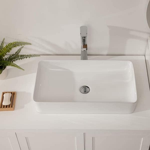 Modern Rectangle Bathroom Sink Above Counter Bathroom Vanity Sink - Bed ...